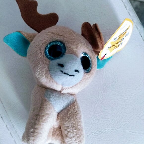 Ty | Toys | Ty Teeny Beanie Glitzy The Reindeer Stuffed Toy | Poshmark